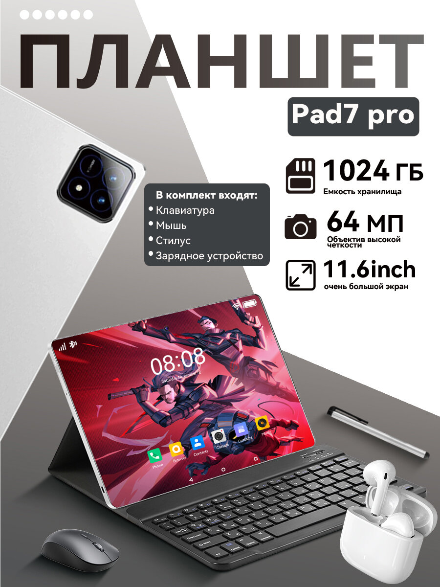 Планшет Android Mi PAD7 Pro SIM/WIFI 16+1024 ГБ Snapdragon 8s Gen3 8800мА