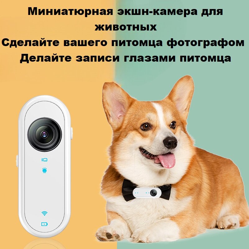 Миниатюрная экшн-камера , камера для домашних животных, HD 1920-1080P.