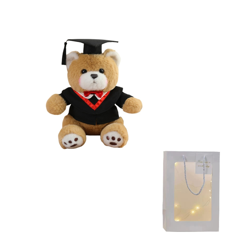 Плюшевая игрушка унисекс PANGPANGLONG Медведь доктор, 25CM EU, Red V-Neck
