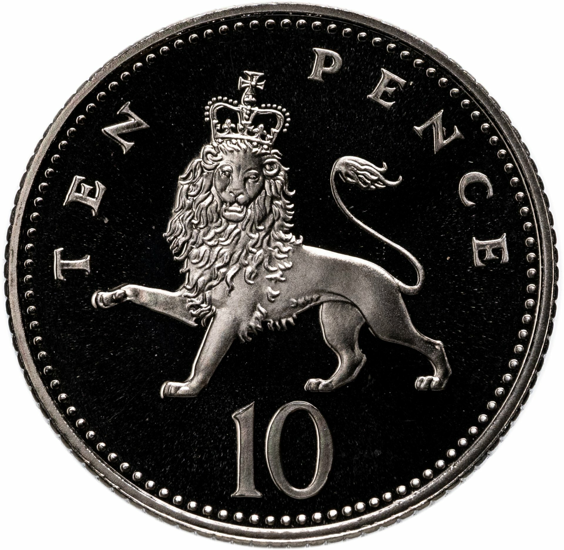 Великобритания 10 пенсов pence 1995, Мельхиор медь-никель, в сохранности Proof