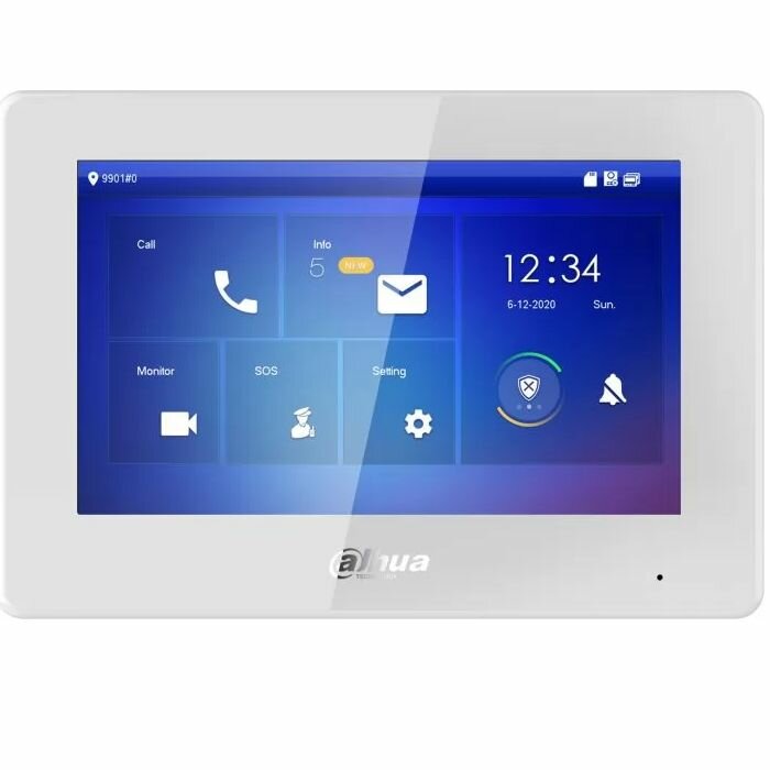 Видеодомофон Dahua DHI-VTH5421HW-W IP 7-и дюймовый с WiFi 2.4ГГц, черный/белый