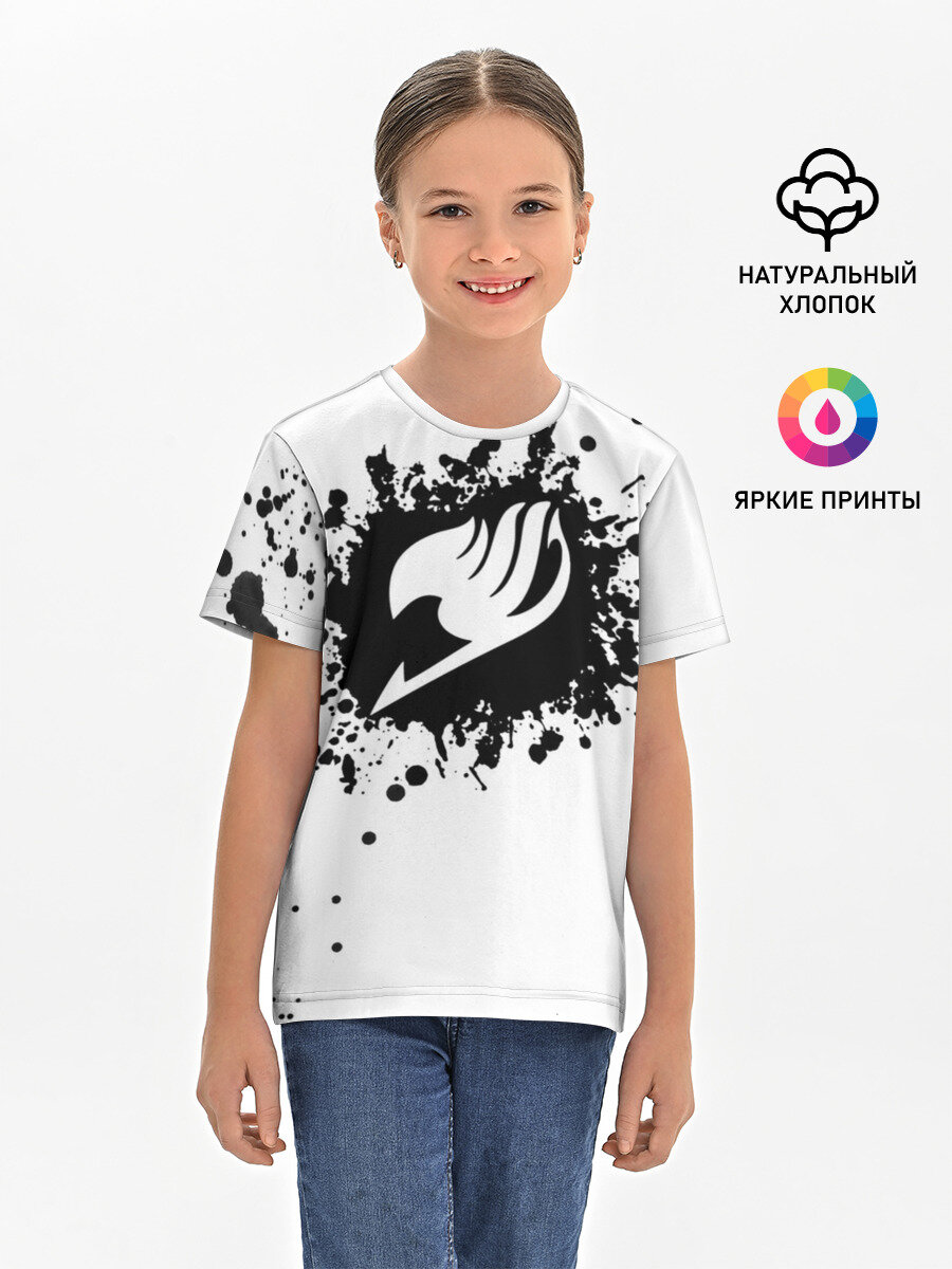 Футболка хлопковая детская Белая эмблема Хвоста Феи