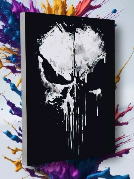 Картина по номерам Каратель Череп Скелет Смерть 40х50