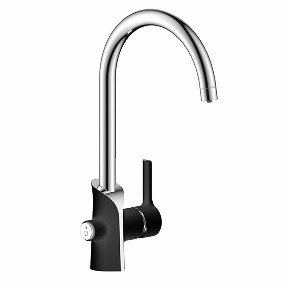 Смеситель Argo ELAT 40-09L BLACK, для кухни, с выходом для питьевой воды, черный