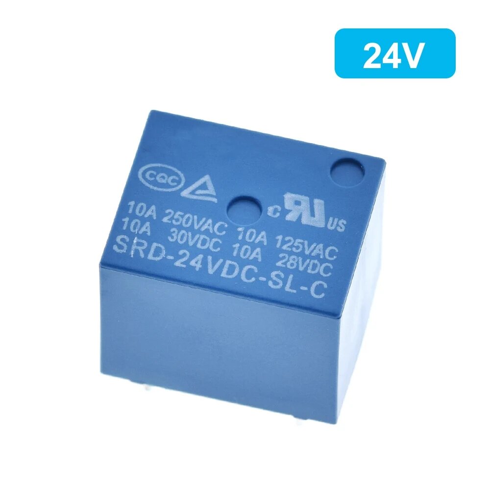 Реле SRD-24VDC-SL-C, 10A, 24V, 5шт