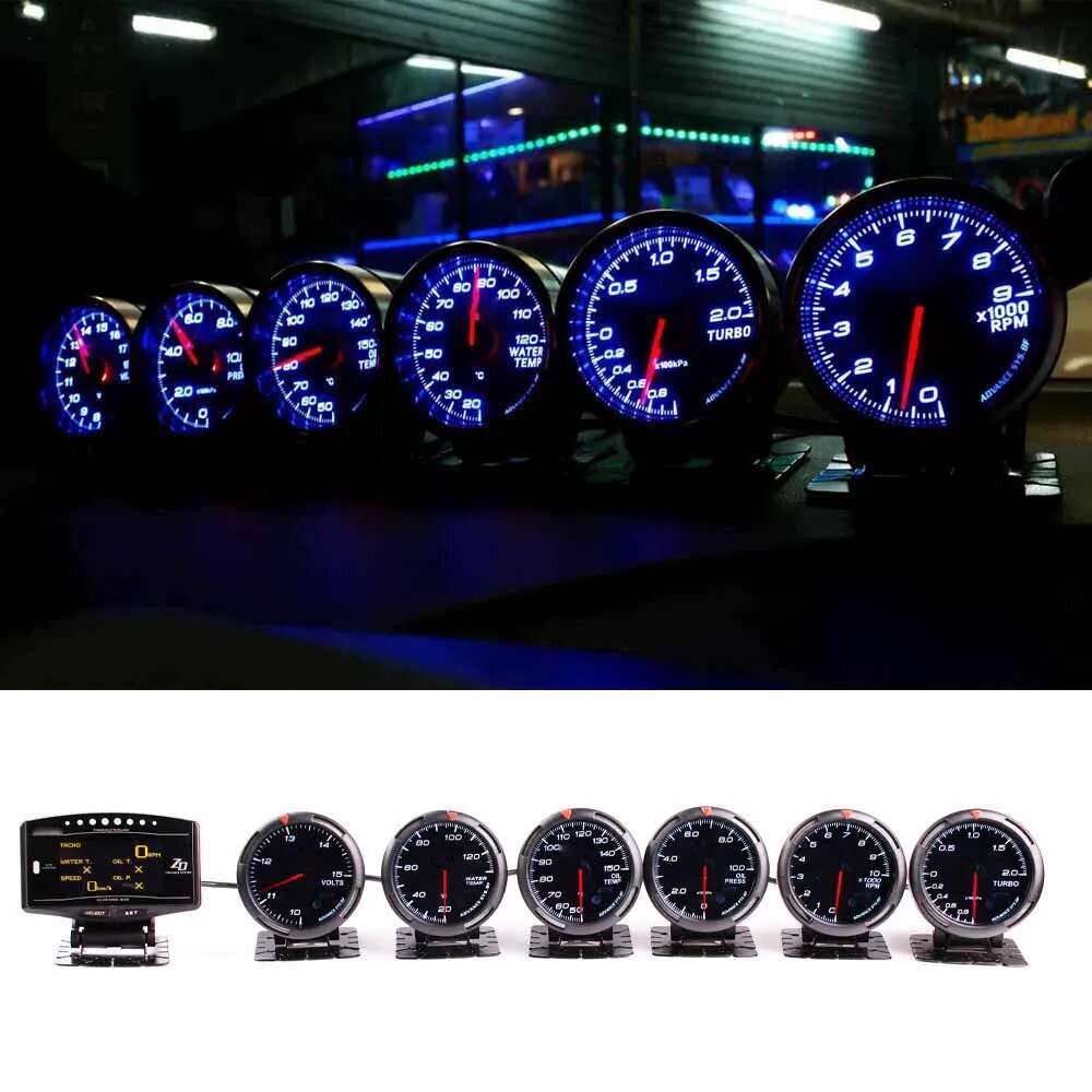 Defi Advance BF System Daisy Chain Auto Gauge Вольт Температура воды Температура масла Пресс для масла Тахометр RPM Вакуумный EGT Turbo AFR Пресс для топлива