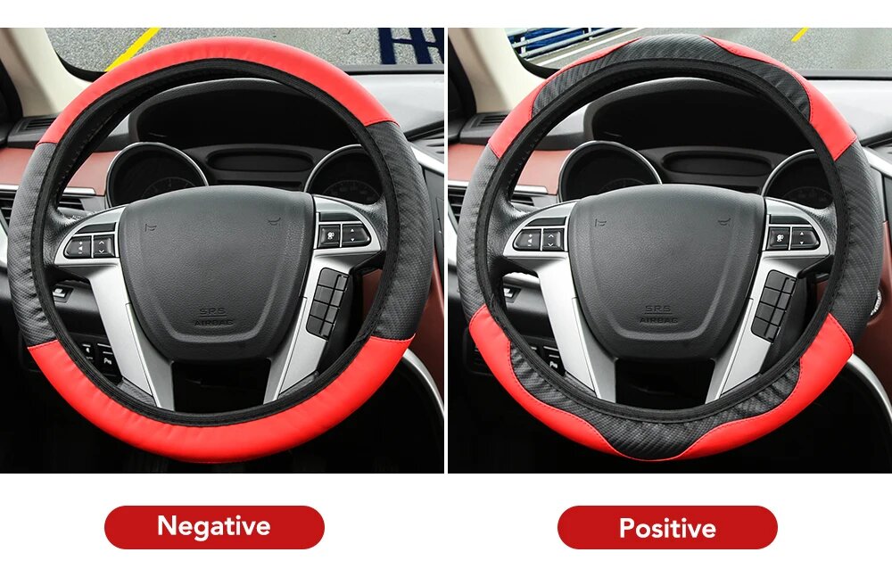 Чехол рулевого колеса автомобиля из углеродного волокна стиль аксессуары для ГАЗ lada VESTA niva kalina priora granta largus ВАЗ samara 2110 Красный