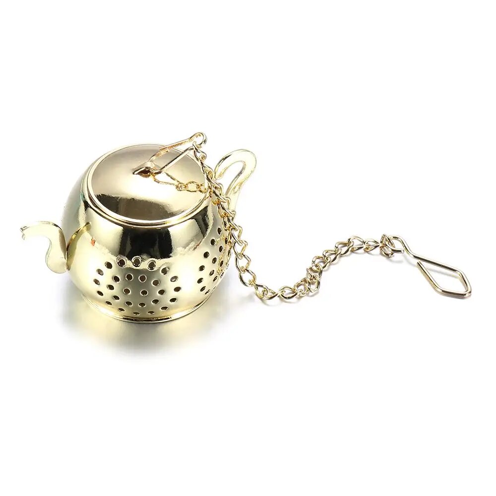 Ситечко для чая KANNERT в форме чайника, gold