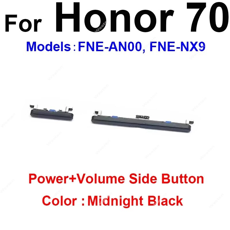 Боковая кнопка включения/выключения звука для Huawei Honor 70 70 Pro Honor 70-Black