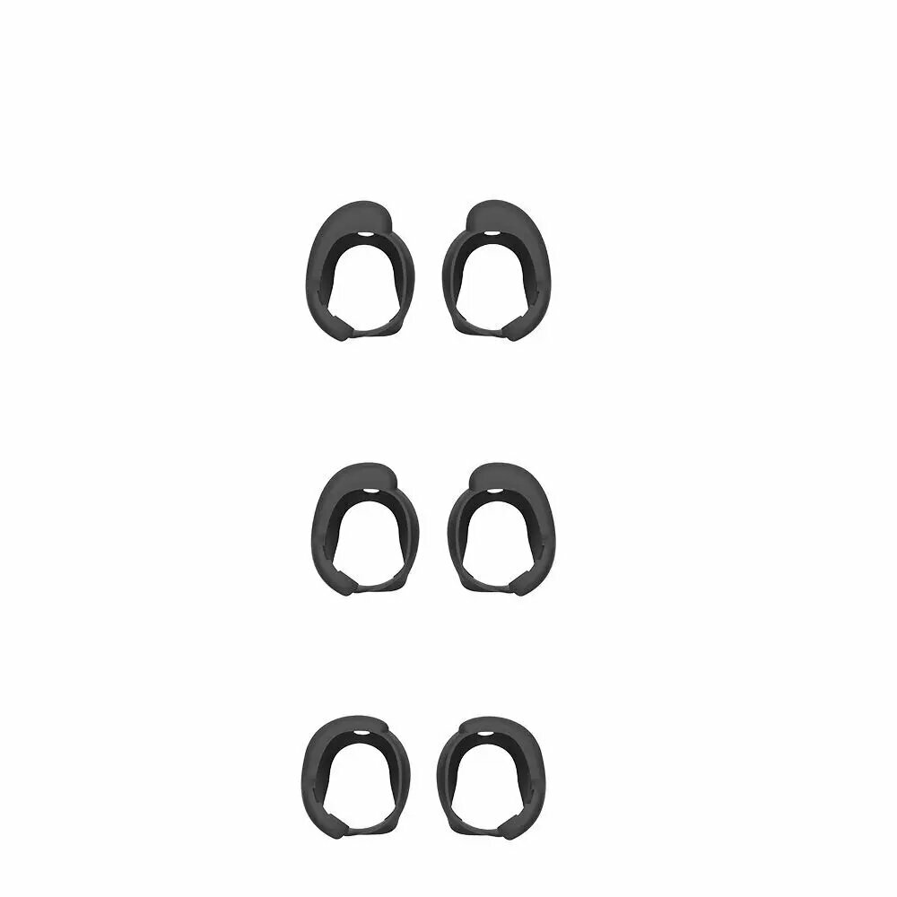 3 пары силиконовых чехлов для наушников Bose QuietComfort Black