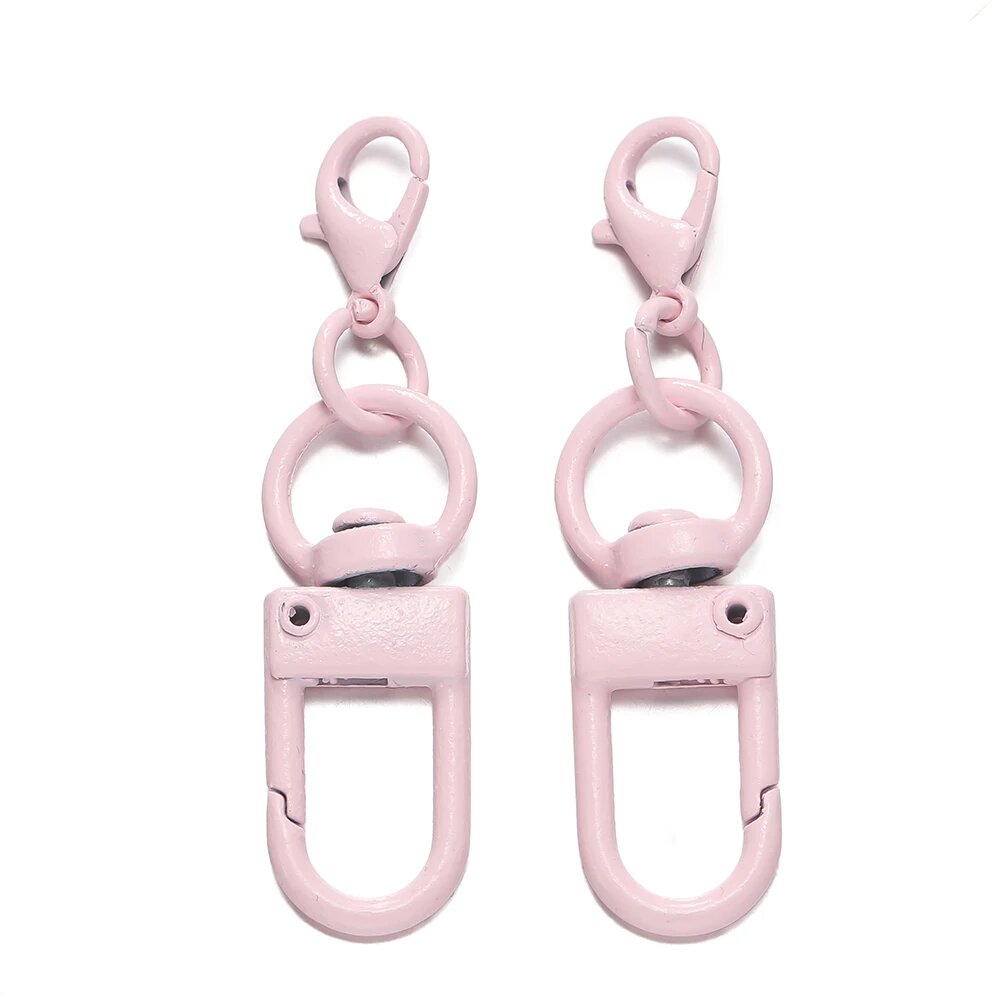 Металлические застежки-карабины 10 шт. Розовый, Pink