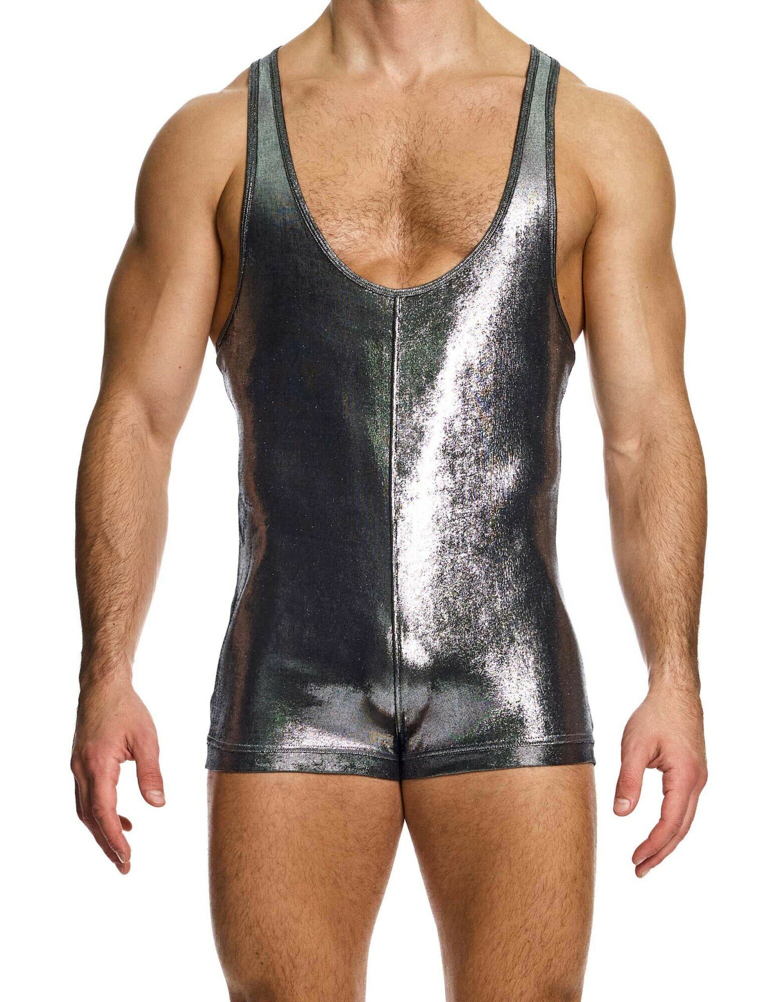 Боди мужское "Metal Onesie - Silver" / Modus Vivendi / Серебристый / Размер M