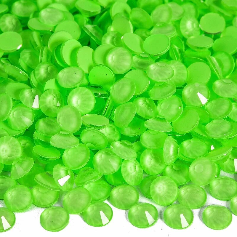 Стразы зеленые неоновые lime neon SS30 288шт