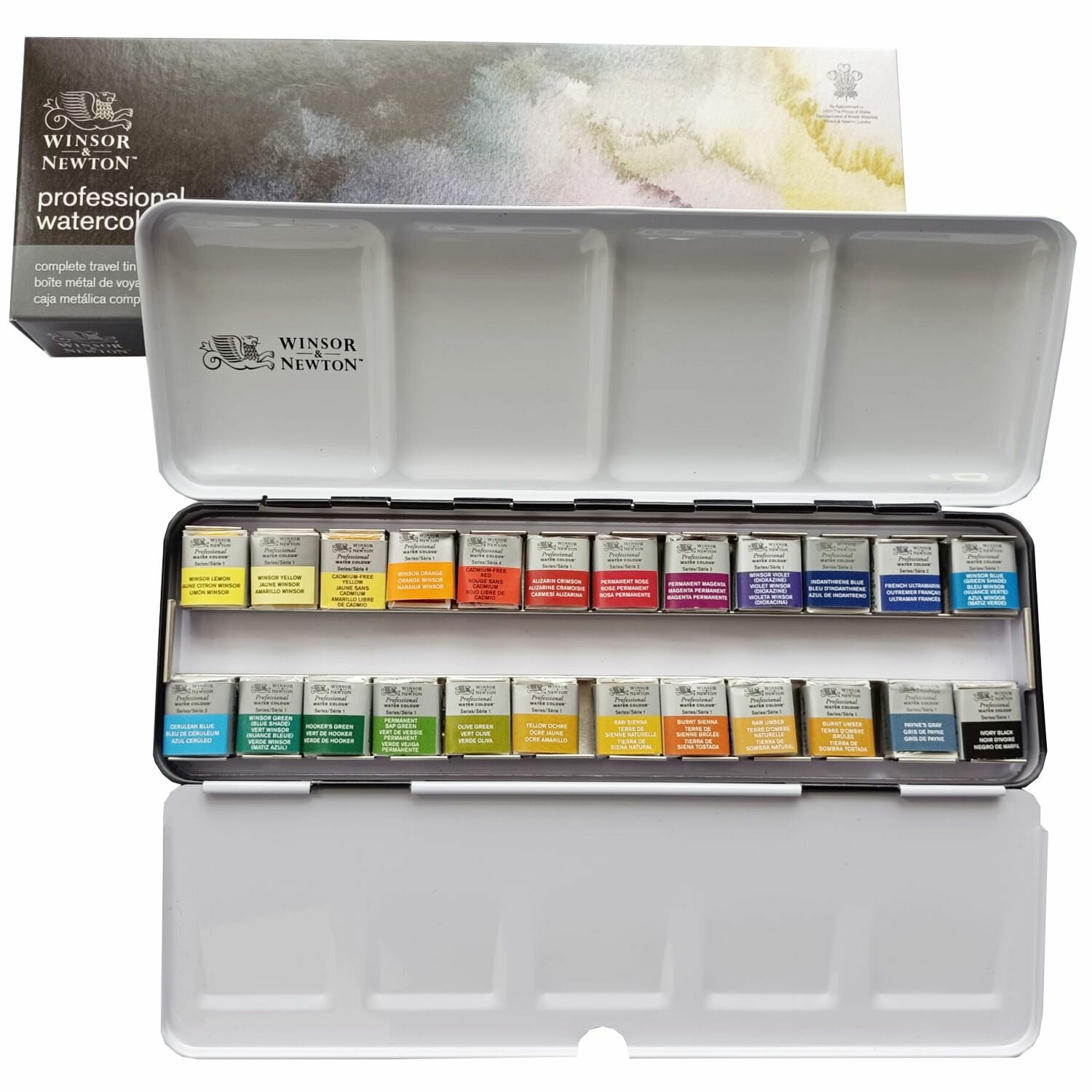 Акварель Winsor&Newton Акварельные краски professional 24 цвета в жестяной коробке