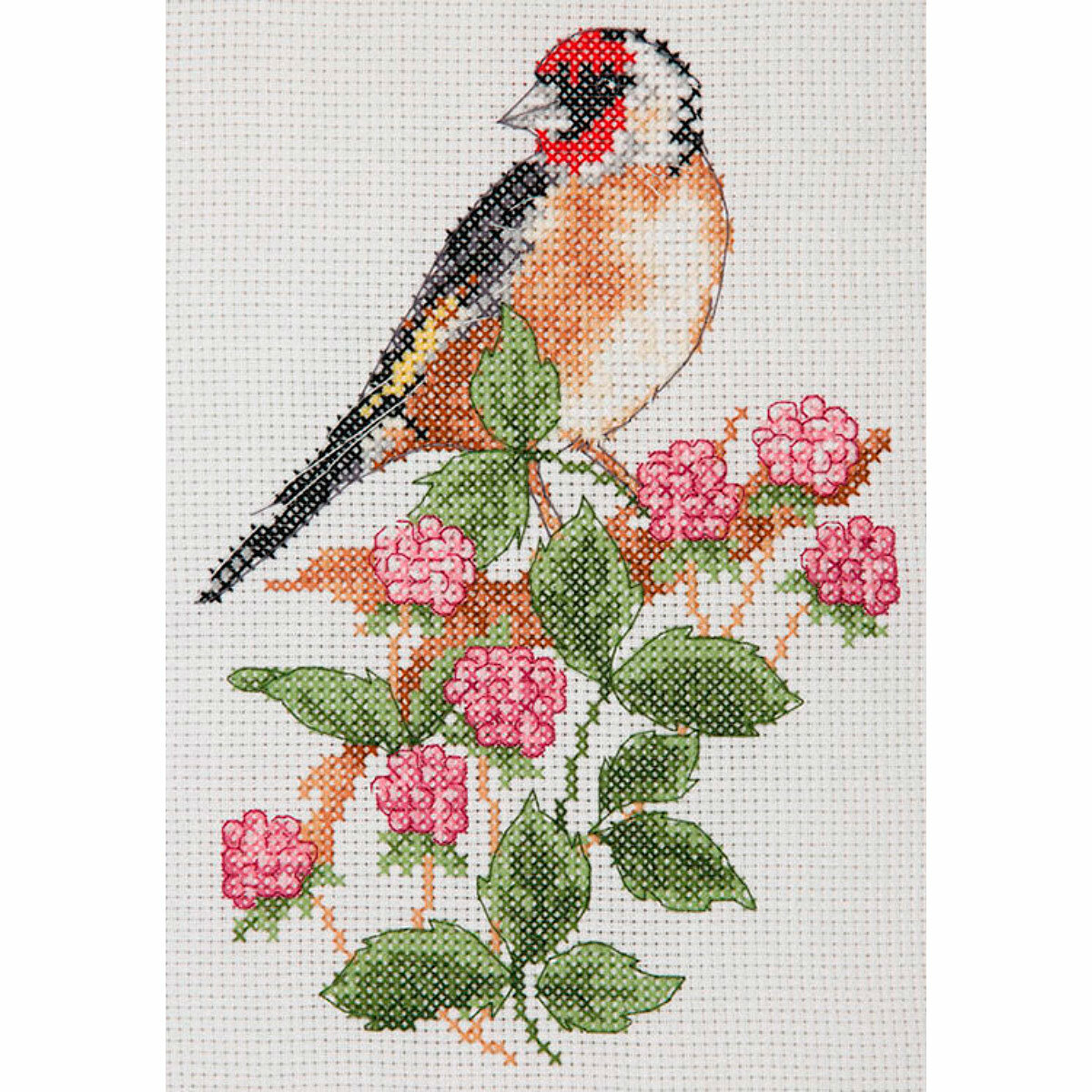 Набор для вышивания Anchor "Goldfinch & Berries" /Щегол и ягоды/ 16*23см, MEZ Венгрия, AK141