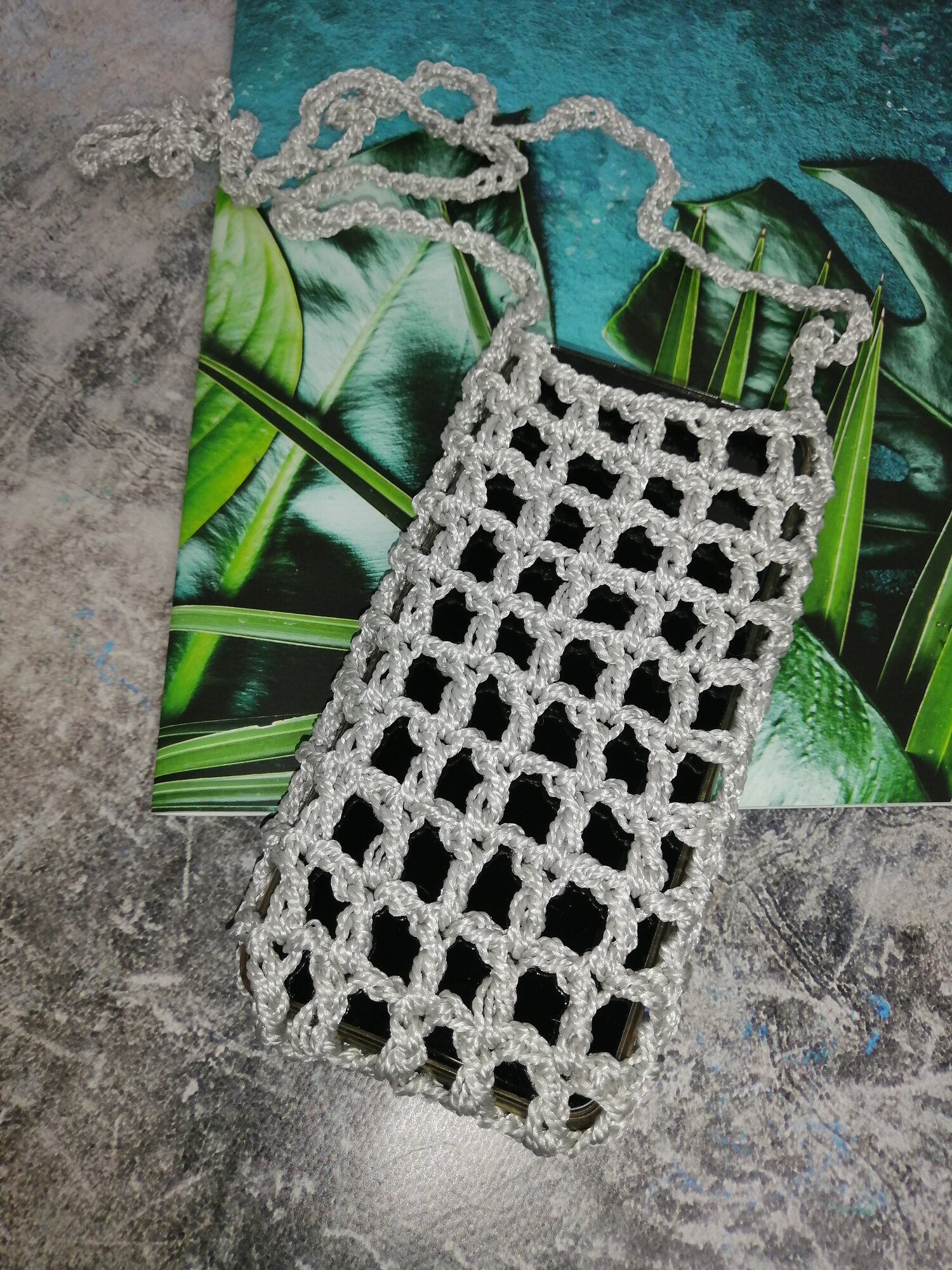 Чехол для телефона/смартфона вязаный ручной работы, полиамид