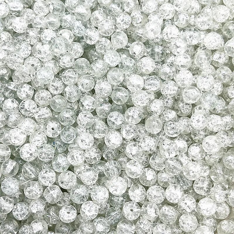 HWBBXHGT Круглые стеклянные бусины с кракле 4/6/8 мм 6mm(50pcs), 40