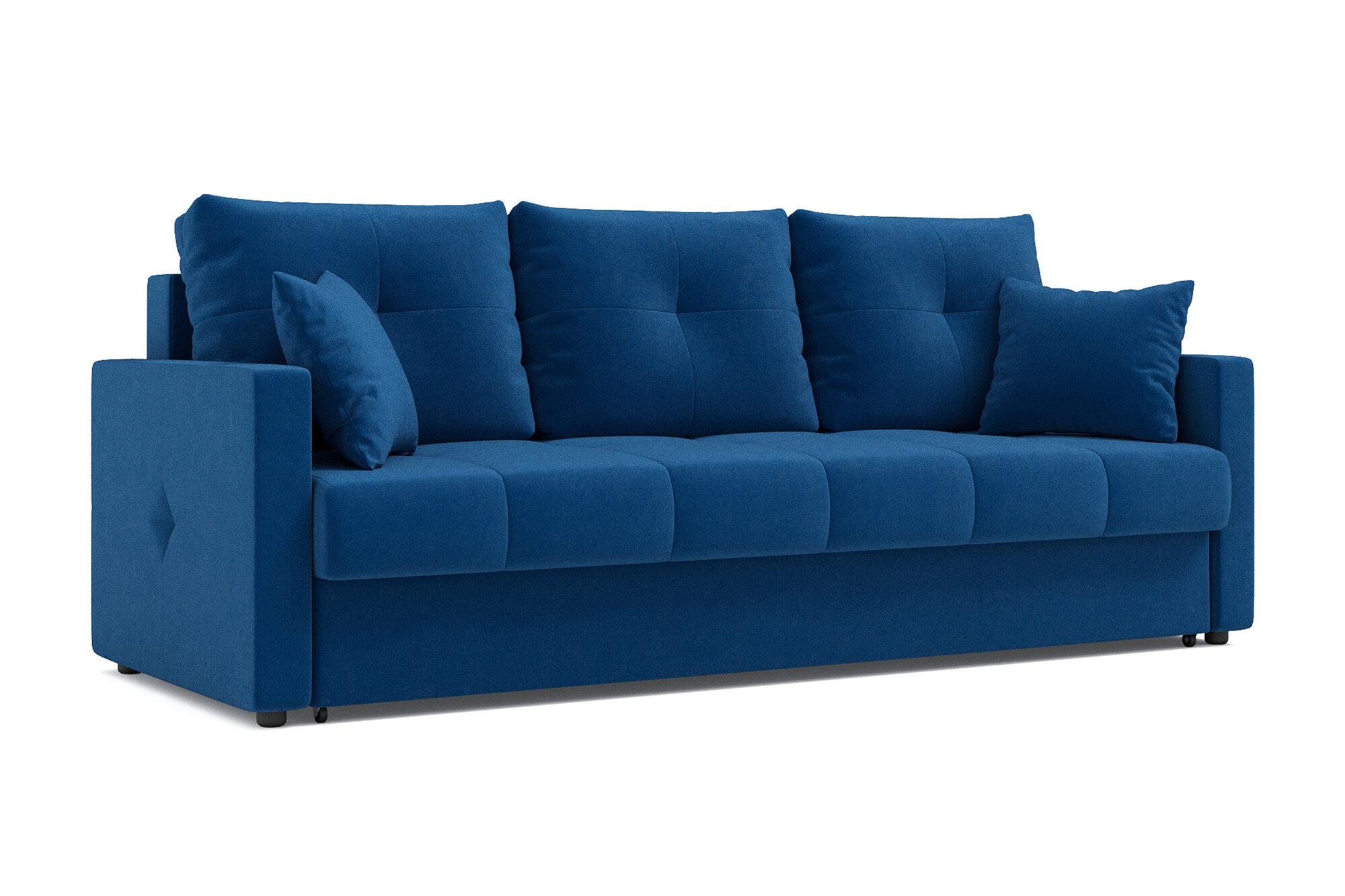 Диван раскладной трехместный Нонтон Вита, еврокнижка, темно-синий, 225 см