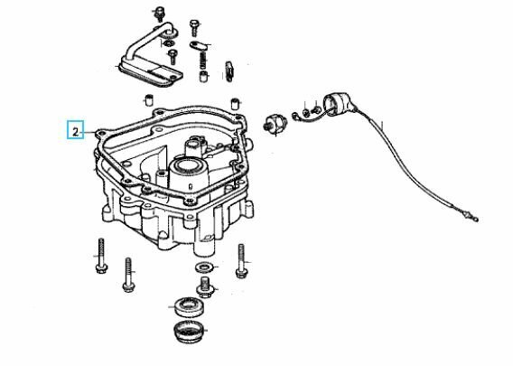 Уплотнение поддона масляного картера для лодочного мотора Honda BF4.5/BF5; Артикул Honda: 11381ZV1850 (Оригинал)