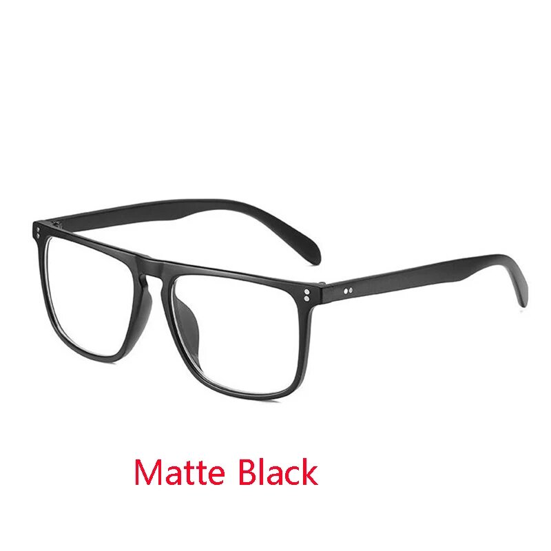 Квадратные очки черные Anti Blue Light Lens, Custom Prescription