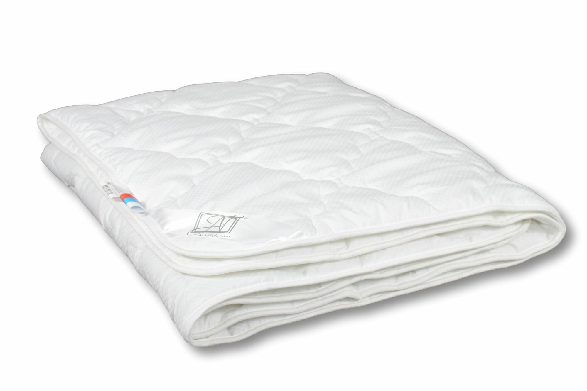 Одеяло из Бамбукового Волокна 200х220 Евро в Сатине Легкое АльВиТек Люкс 200 г/м2