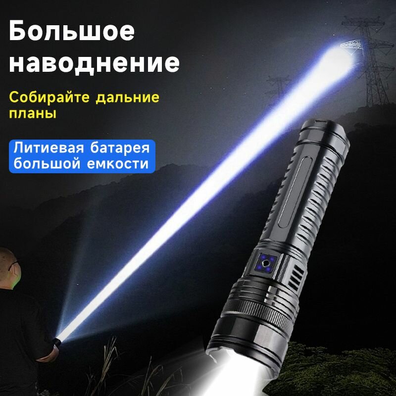 Популярный перезаряжаемый уличный фонарь COB с лазерным целеуказателем: высокая мощность, яркое освещение, длительная работа