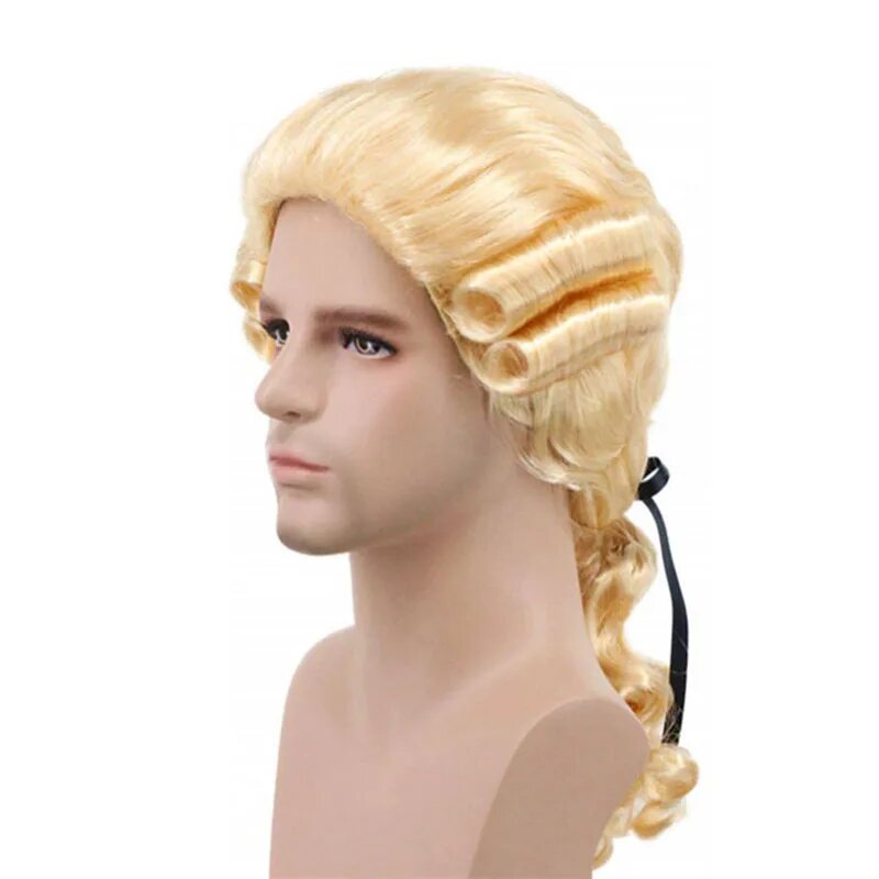 Мужской парик блонд, barrister wig, синтетика