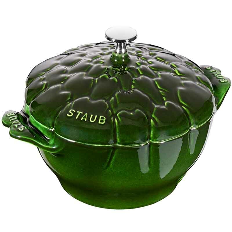 Кокот Staub "Артишок", фигурный, 22х3х20 см, чугун, французский дизайн, использование в духовке