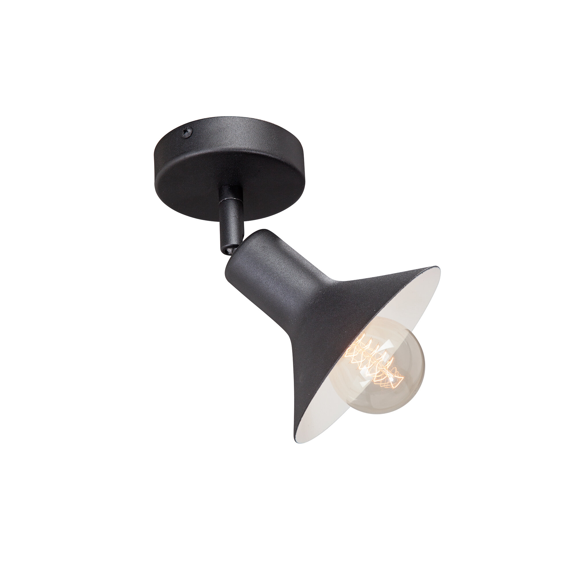 Люстра потолочная Vitaluce V4807-1/1PL , 1 лампа 3м2, Е27, макс. 40Вт, цвет чёрный матовый.