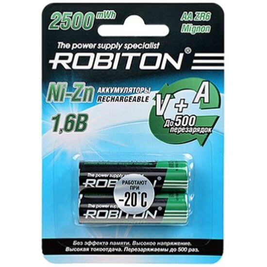 Robiton AA (2500 mWh) 1500 mAh Ni-Zn 1,6V (уп 2 шт)