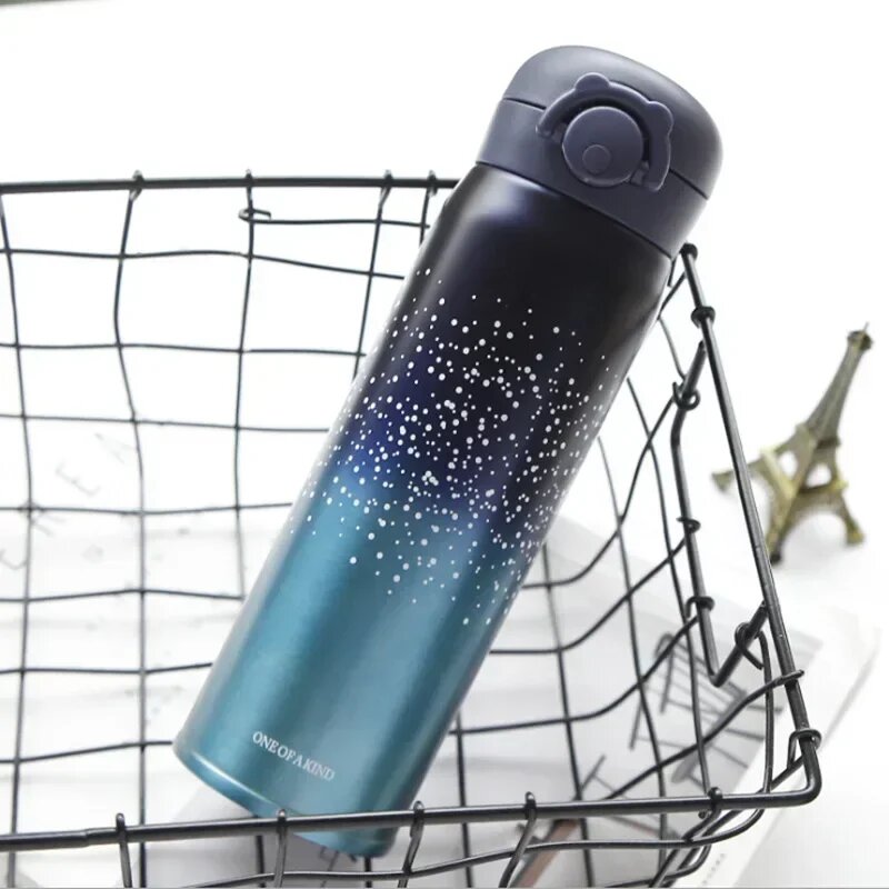 Термокружка Stars Color Gradient из нержавеющей стали 350 мл/500 мл 500ml, HM05-0009 BLUE