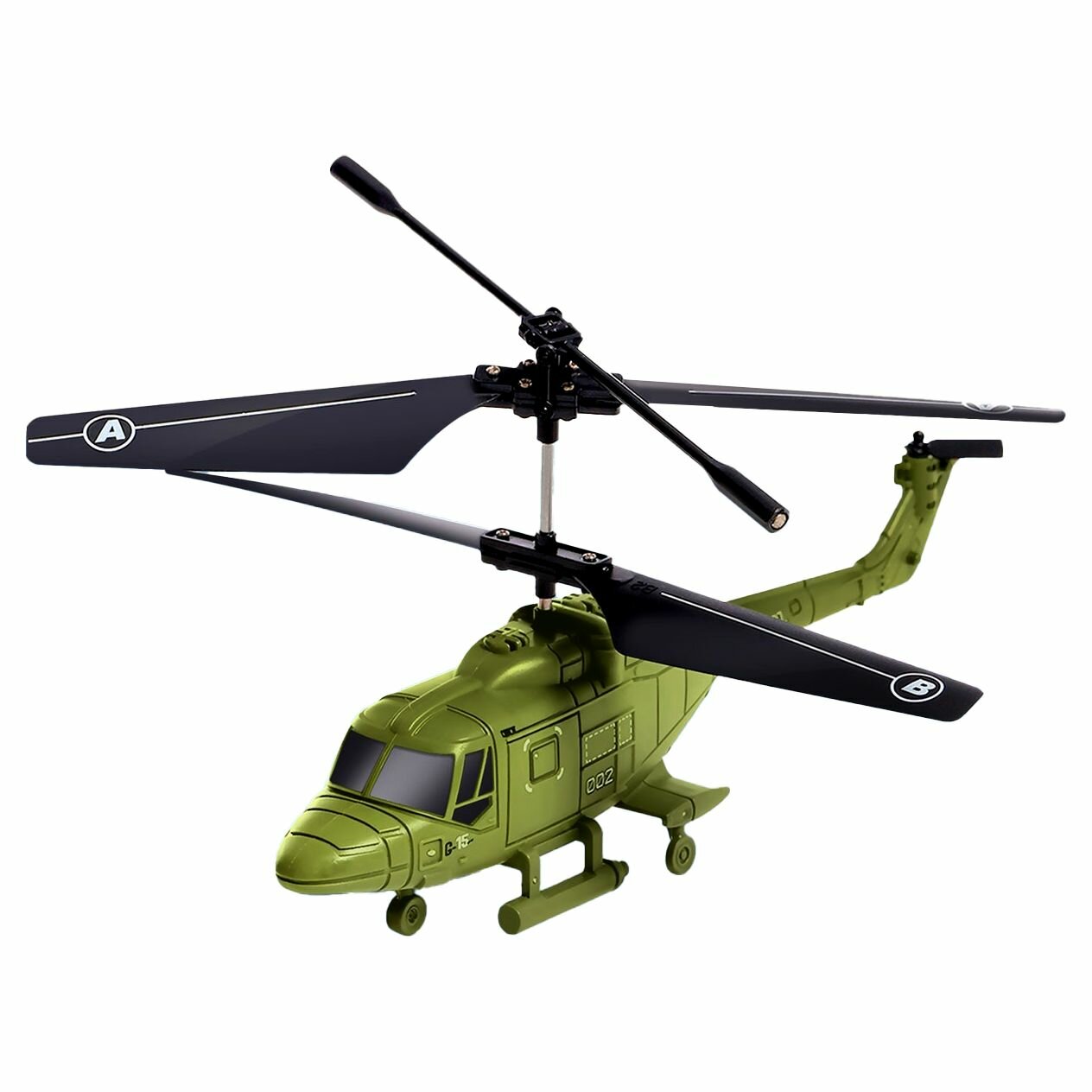 Вертолет на радиоуправлении "Призрак", со световыми эффектами, детский игрушечный вертолет для мальчика, летающая светящаяся игрушка, работает от аккумулятора, цвет зеленый