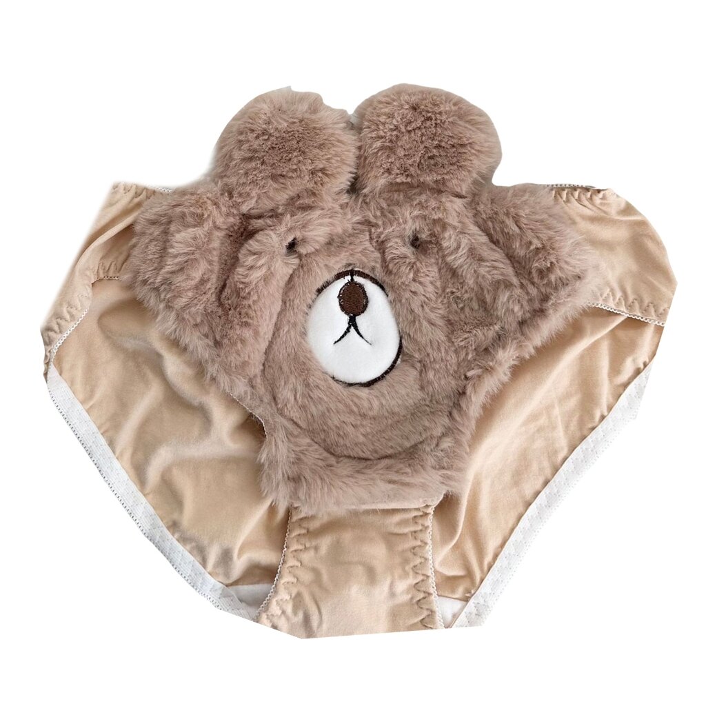 Нижнее белье из аниме, милое мягкое нижнее белье, удобные плюшевые трусики-трусы, трусики с мультяшным медведем, трусы для женщин и девочек