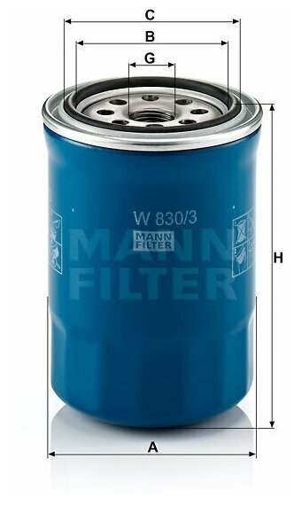 Масляный фильтр MANN-FILTER W830/3