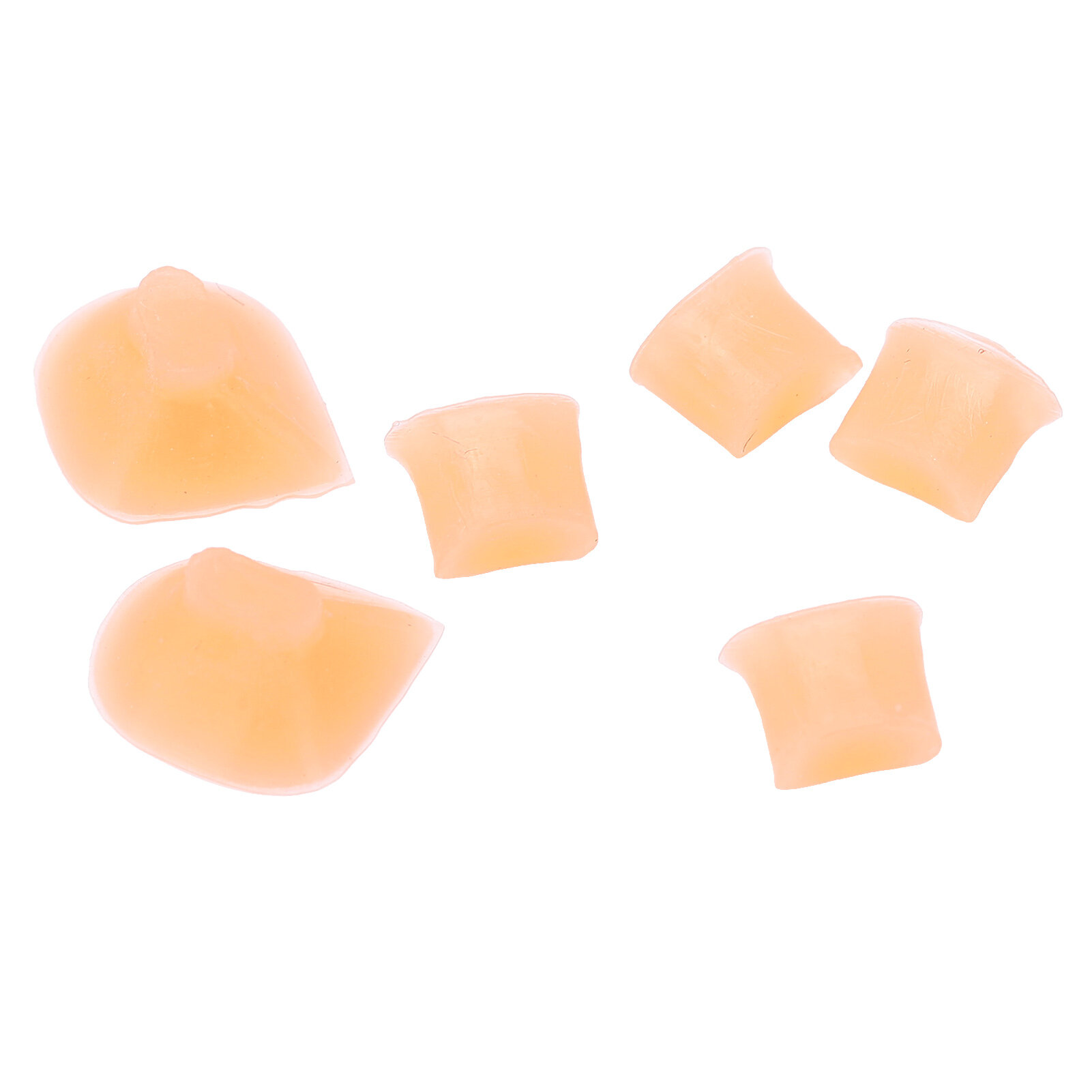 6 шт. силиконовых блоков для флейты светло-желтого цвета, приглушенные клавиши для флейт, аксессуары для музыкальных инструментов