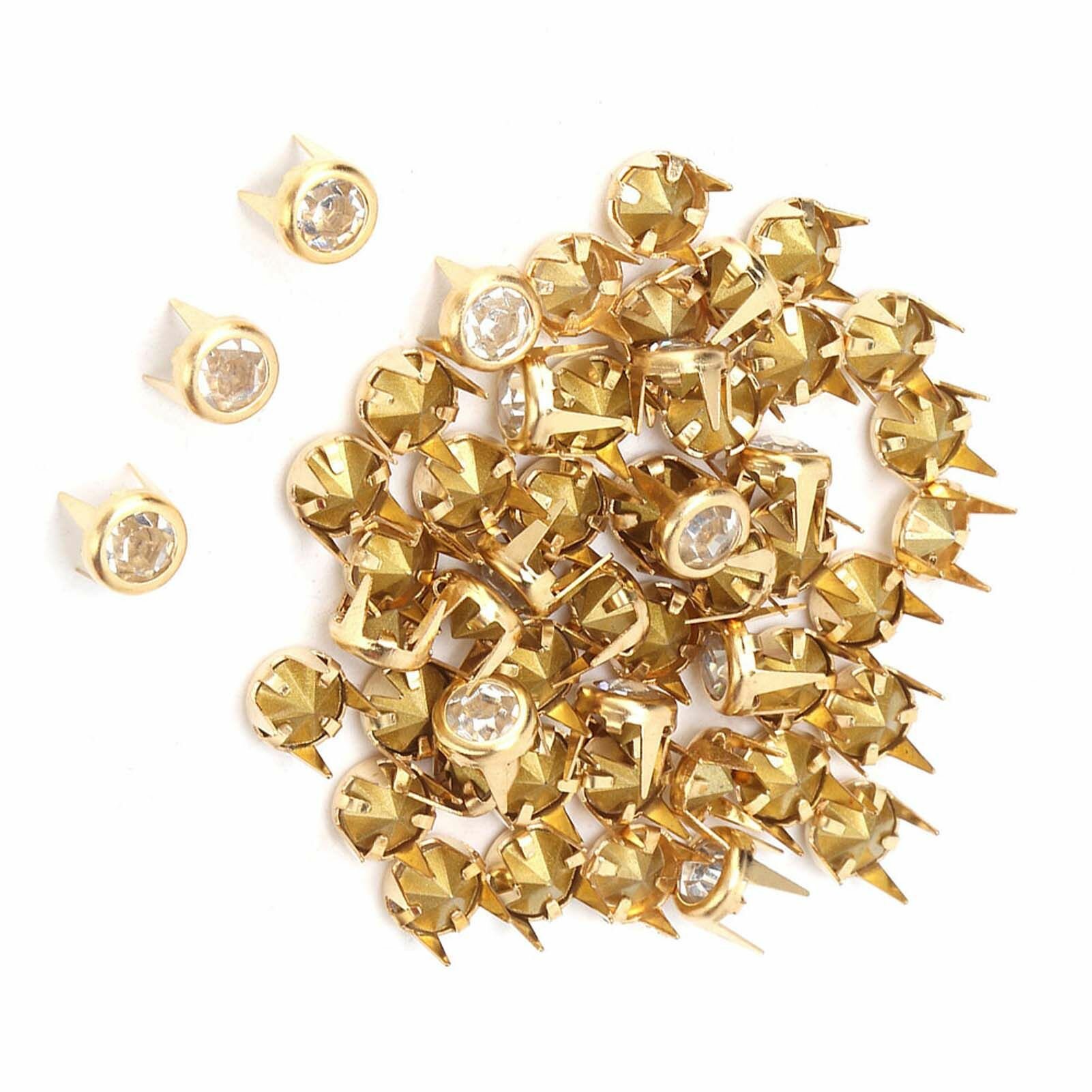 50 шт. 6 мм хрустальные стразы золотого класса круглый коготь для украшения поделок своими руками