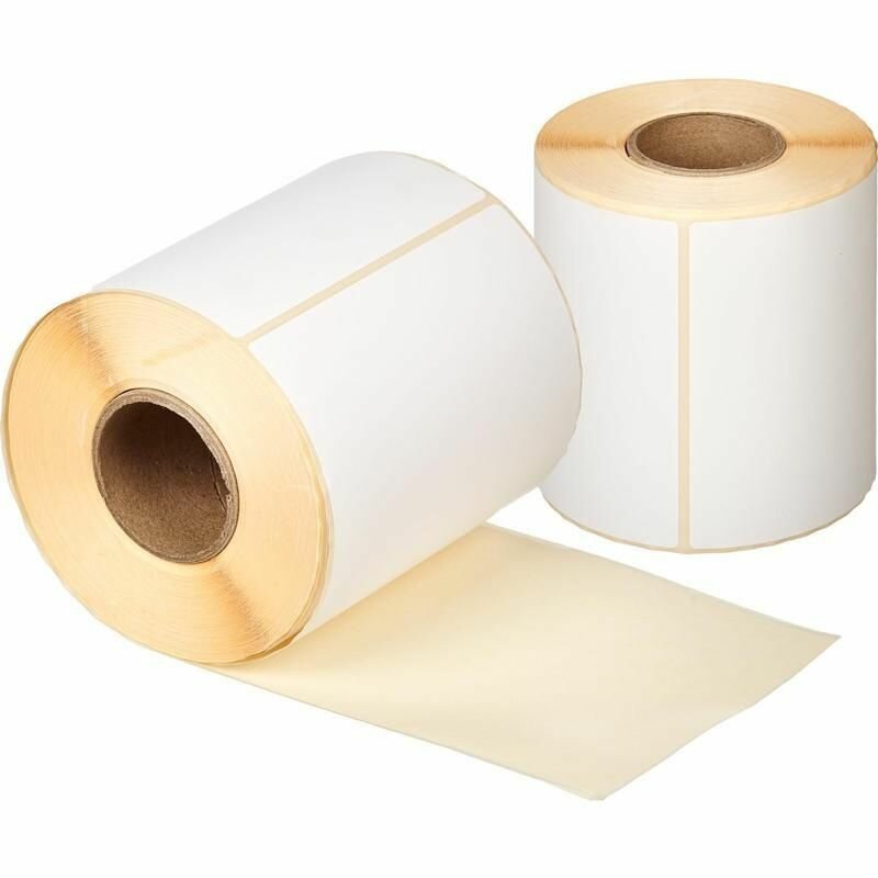 Термотрансферные этикетки КНР Полуглянцевые, 75х120 мм, втулка 40 мм, 4 рулона по 250 шт