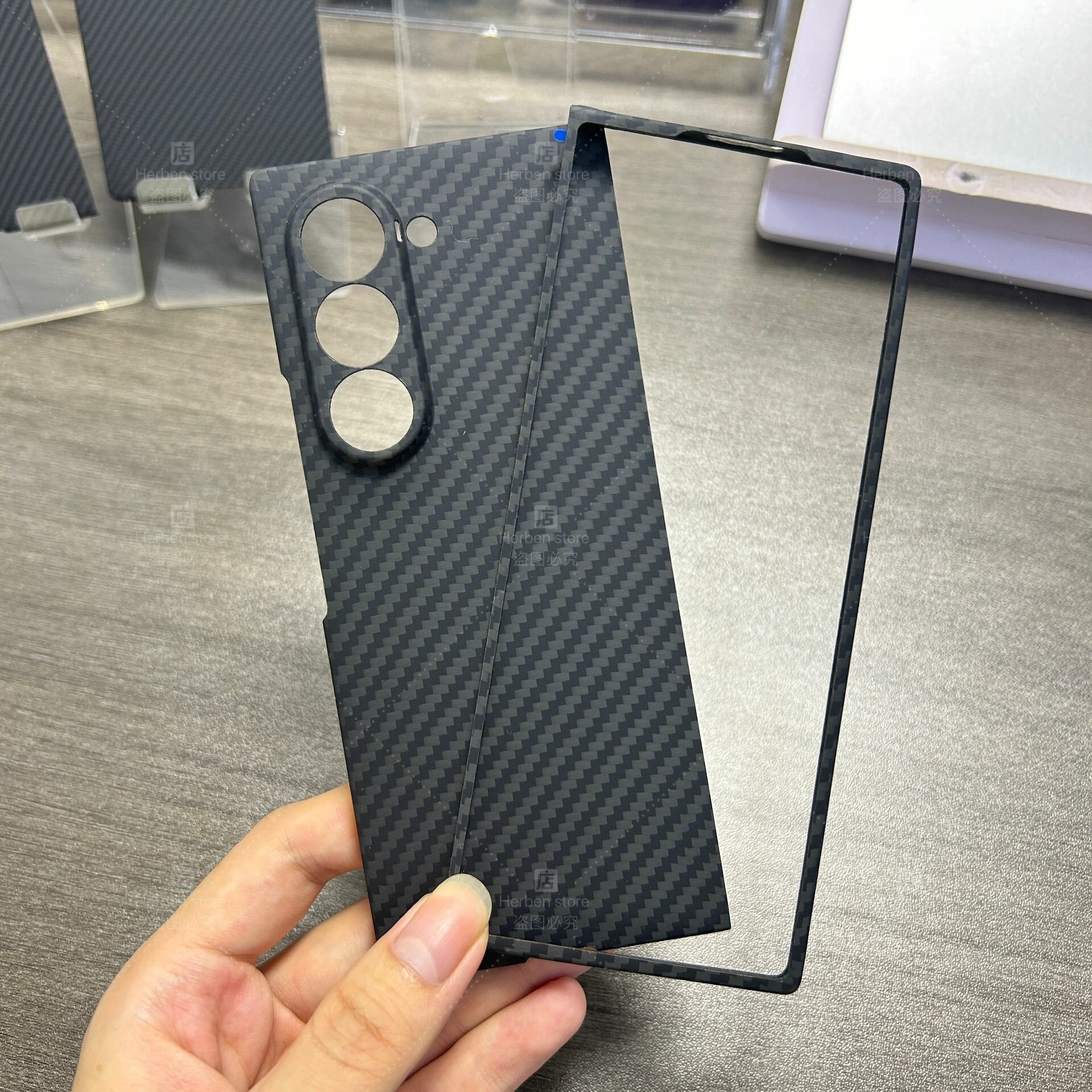 Кевларовый чехол Samsung z fold 6, чехол из углеродного волокна, Ультратонкий защитный чехол из настоящего углеродного волокна для Samsung z fold 6
