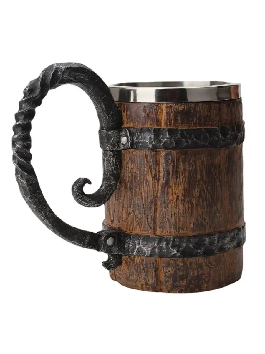 Кружка пивная 600 мл Бочка