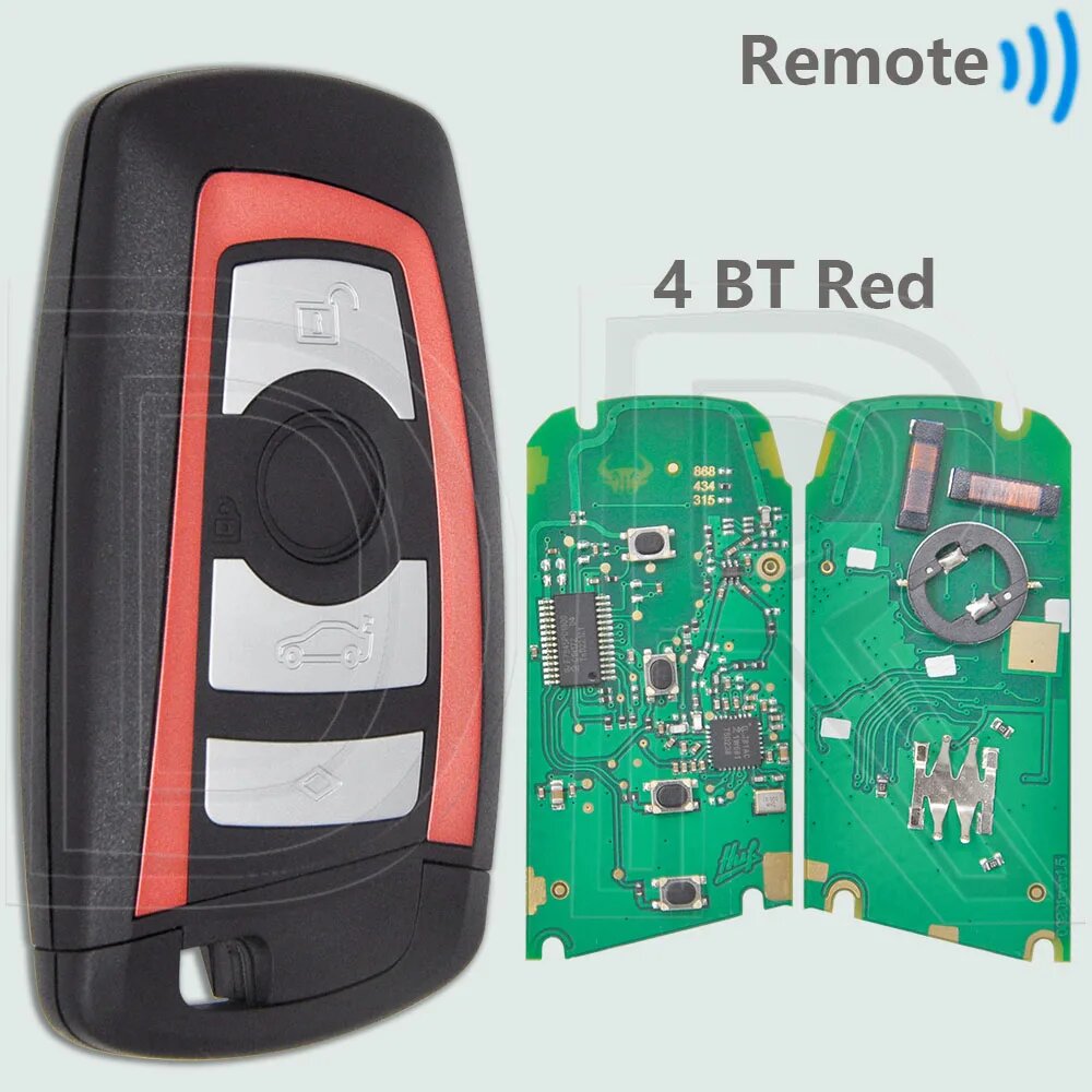 DR ID49 PCF7945P/7953P CAS4 CAS4+ FEM 315/433/868 МГц Бесконтактный автомобильный дистанционный ключ для BMW F Chassis 1 3 5 7 X1 X3 X4 X5 X6 M2 M3 3GT 4 BT Red, PCF7945 433MHz