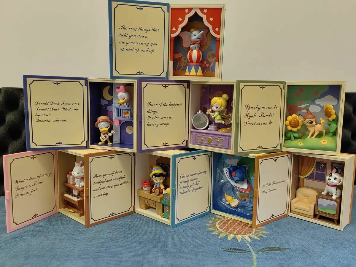 Набор: Коллекционные куклы, POP MART, Disney100, слепые коробки Classic Fairy Tale Collection, фантазийные подарки ручной работы((8 моделей/1 комплект))(mystery box)