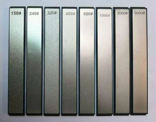 Комплект алмазных камней (брусков) 150-240-320-400-600-1000-2000-3000 для точилок Ruixin Pro