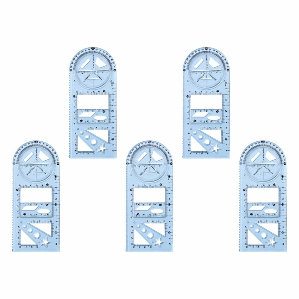 1 набор из 5 многофункциональных подвижных линейок для рисования-мягкая линейка-шаблон со случайными цветами