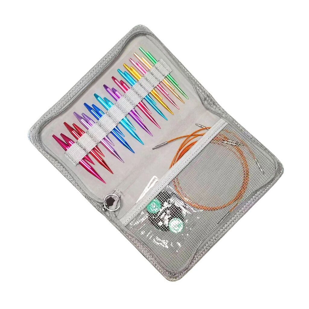 Круглая Игла Для Вязания Крючком Сменный Крючок Для Вязания Крючком Металлический Набор Спиц Для Вязания Ремесла Инструмент для Любителей Вязания Крючком