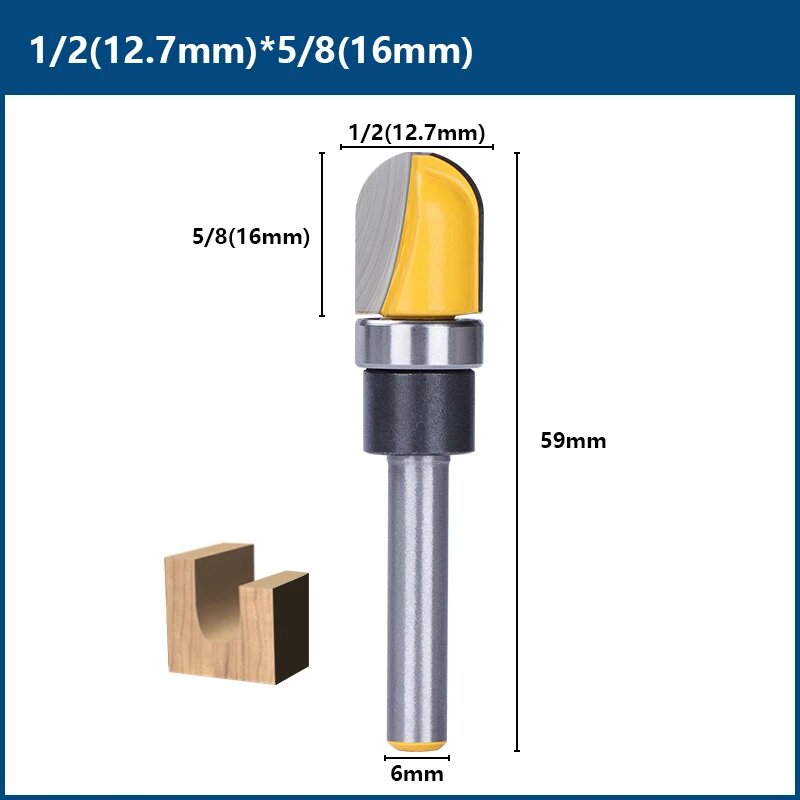 Фреза для дерева xcan твердосплавная 6/8/6.35 мм 1l2x5l8