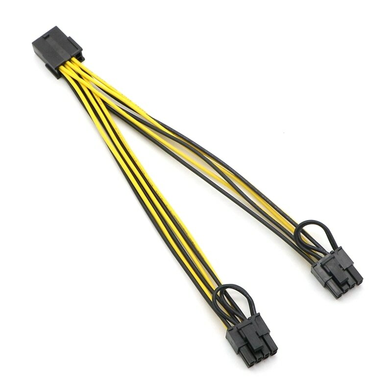 Кабель-адаптер питания CPU 8Pin - Dual PCI-E 8Pin (6+2Pin) длиной 20 см.