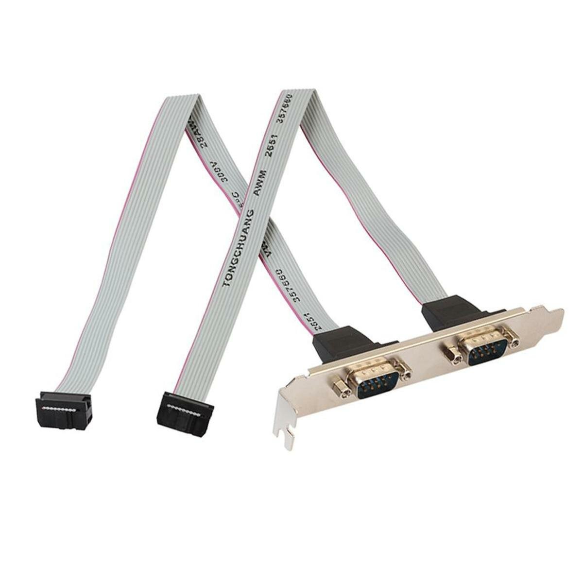 Корпус ПК для материнской платы, 2-портовый последовательный порт RS232 DB9, разъем COM для IDC 10-контактного кабеля с