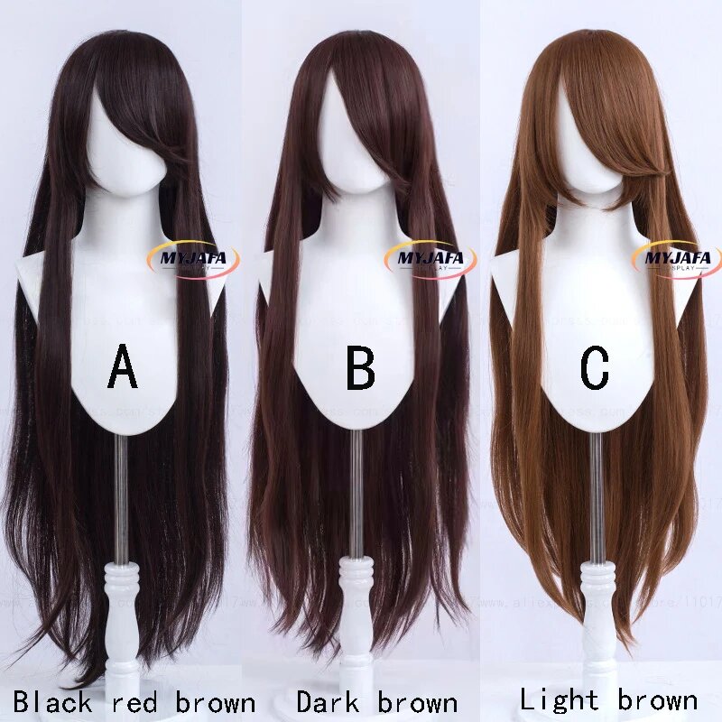 Парик прямой, светло-коричневый, 100 см, Size: C, Color: brown 3