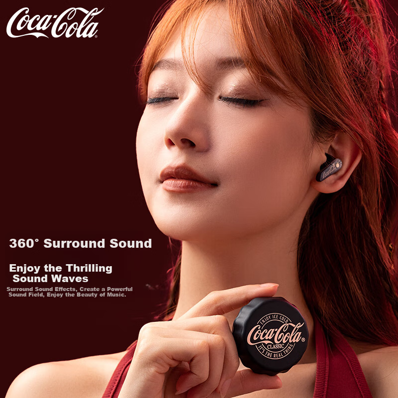 Coca-Cola T13 bottle cap Bluetooth headset wireless sports game e-sports in-ear headset ENC call noise reduction | long battery life | suitable for Xiaomi Apple Huawei mobile phones