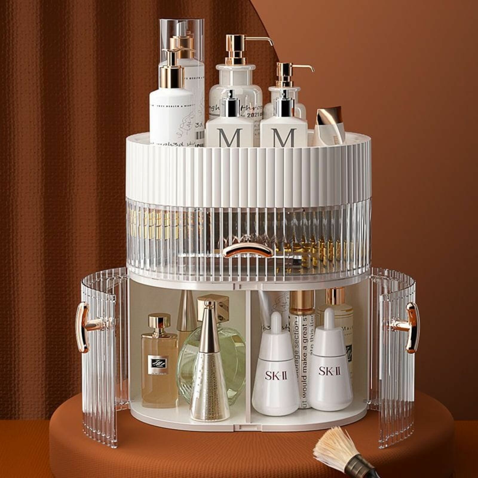 Органайзер для косметики, мелочей и аксессуаров прозрачный 31.8 х 28 см